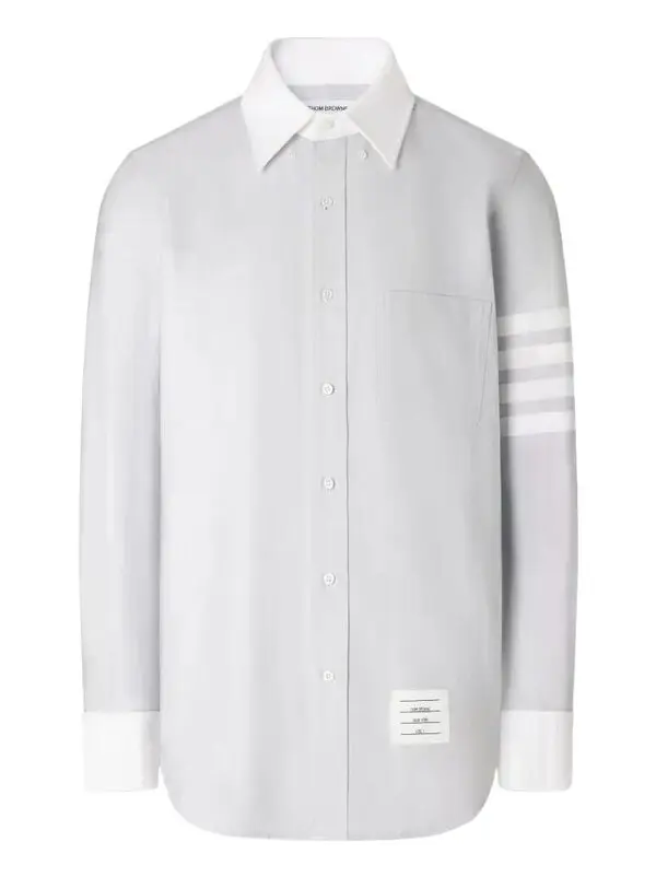Thom Browne 4-bar Oxford Shirt - Grey
