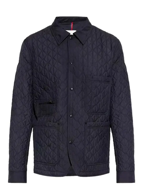 Moncler Theoline Diamond-quilted Jacket - Blue