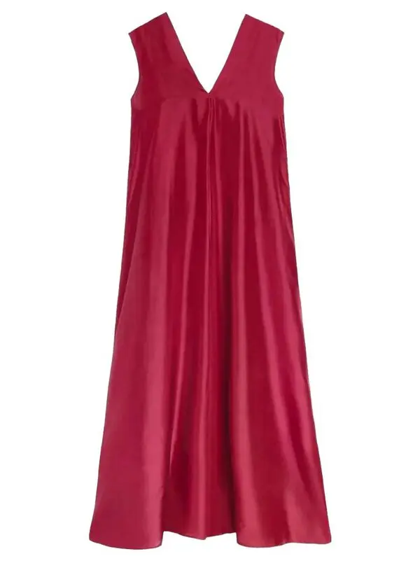 Momoni Cueva Silk Dress - Red