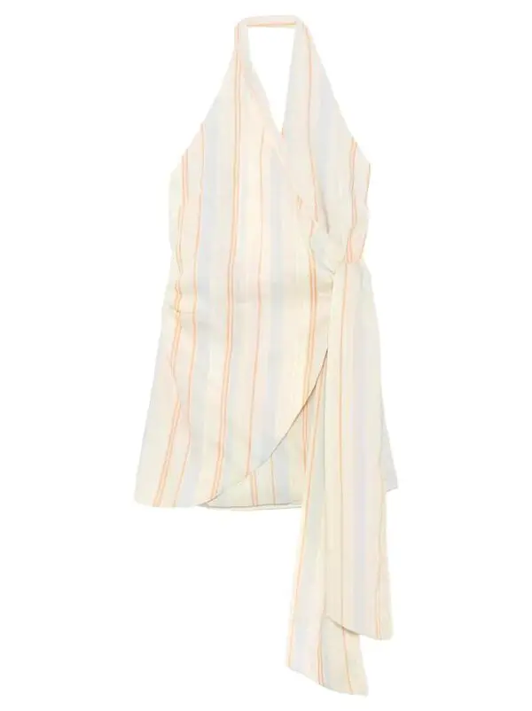 SIR. Pernille Wrap Mini Dress - Neutrals