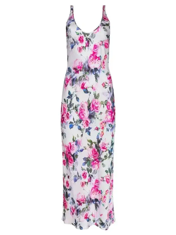 L'Agence Akiya Floral-print Dress - White