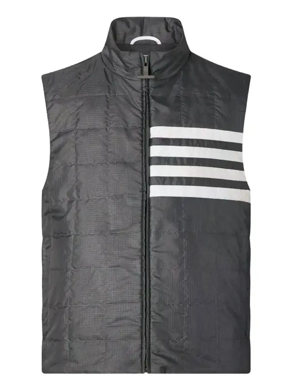 Thom Browne 4-bar Ripstop Vest - Grey