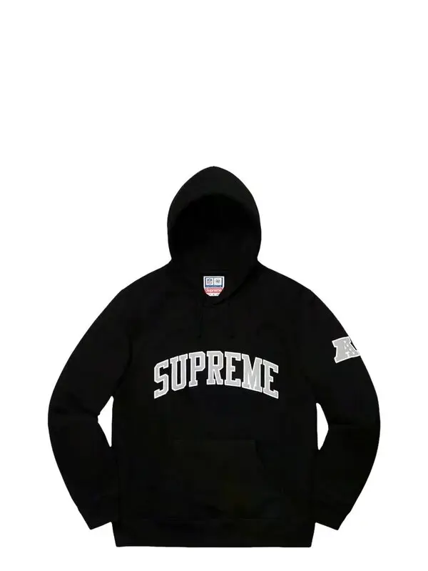 Supreme X Raiders '47 Logo Print Hoodie - Black