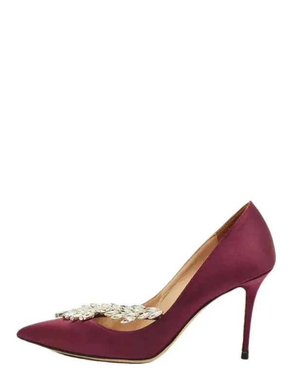 Manolo Blahnik Nadira Crystal-embellished Pumps - Red