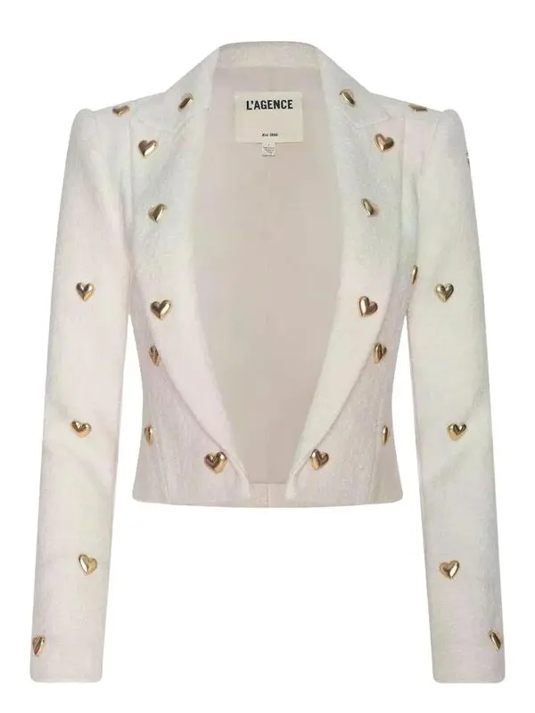 L'Agence Jen Heart-embellished Blazer - Neutrals