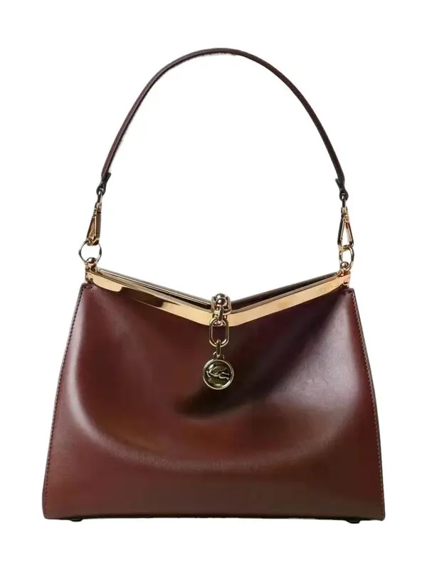 Etro Medium Vela Leather Shoulder Bag - Brown