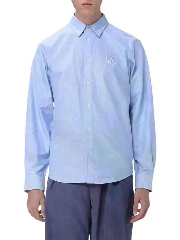 Emporio Armani Eagle Club Cotton Shirt - Blue