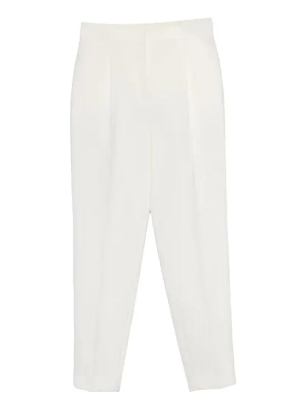 Moschino Pleated Tapered Trousers - Neutrals