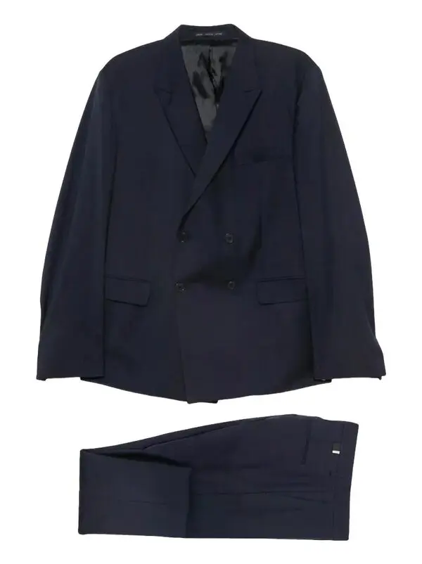 LOW BRAND Double-breasted Suit - Blue