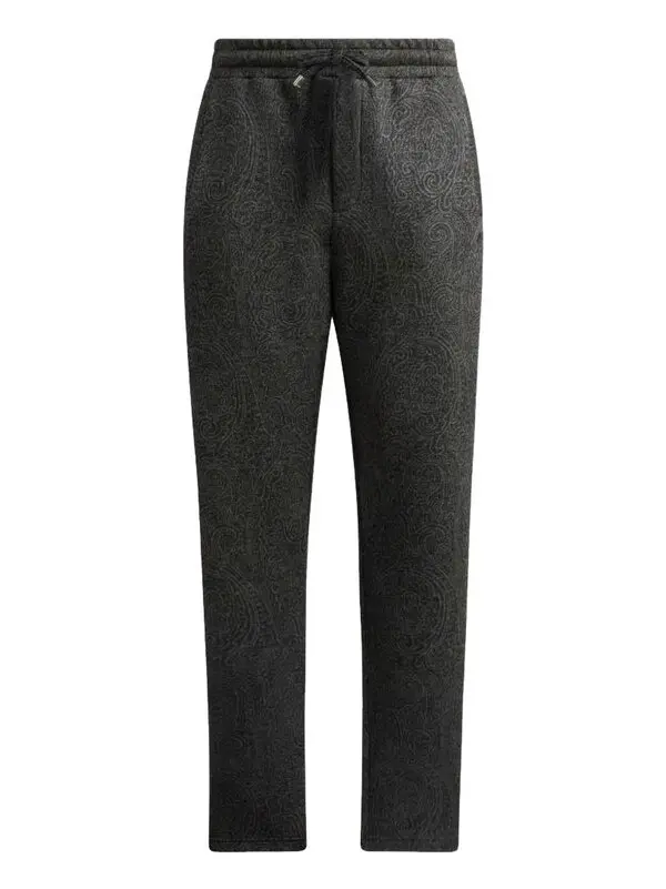 Etro Arnica-motif Jacquard Track Pants - Grey