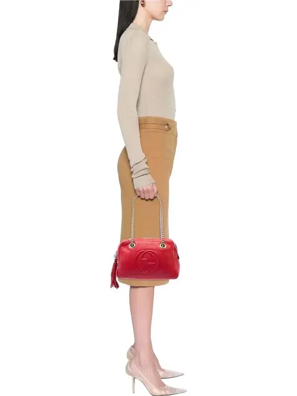 Gucci Soho Chain Shoulder Bag - Red
