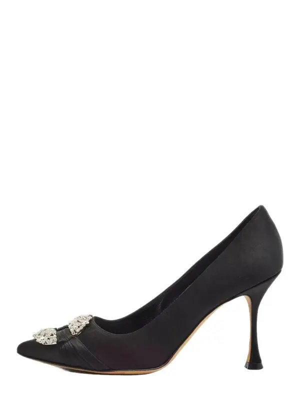 Manolo Blahnik Maida Crystal-embellished Pumps - Black