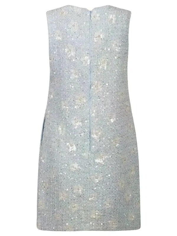 GIOVANNI PARIS Garcia Sequin-embellished Tweed Dress - Blue