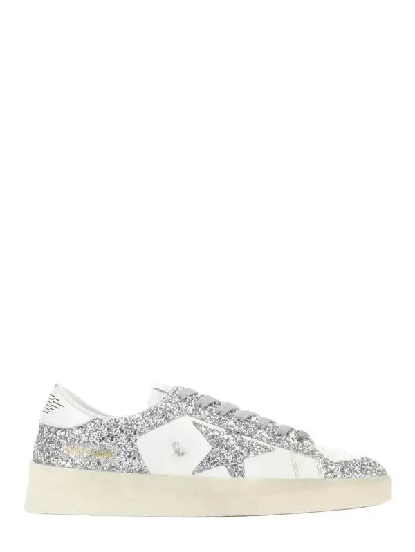 GOLDEN GOOSE Stardan Glitter Sneakers - Silver