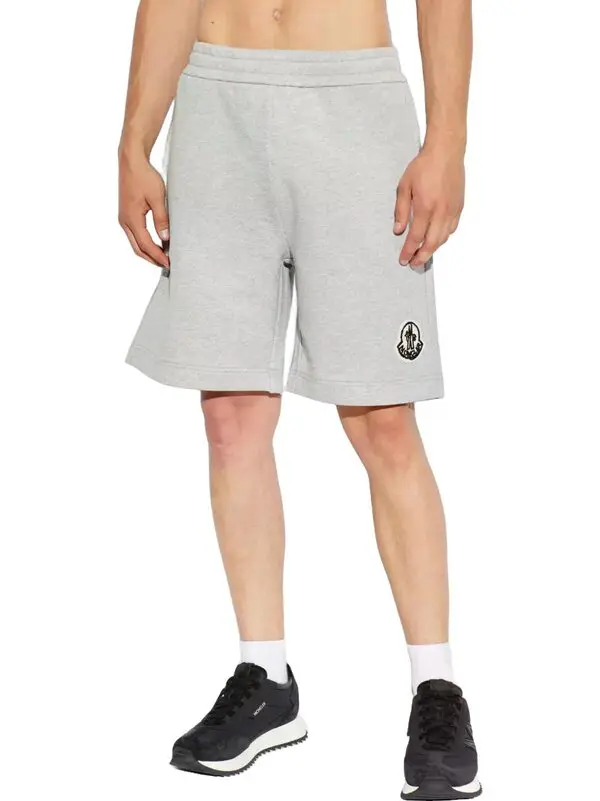 Moncler Logo Patch Shorts - Grey