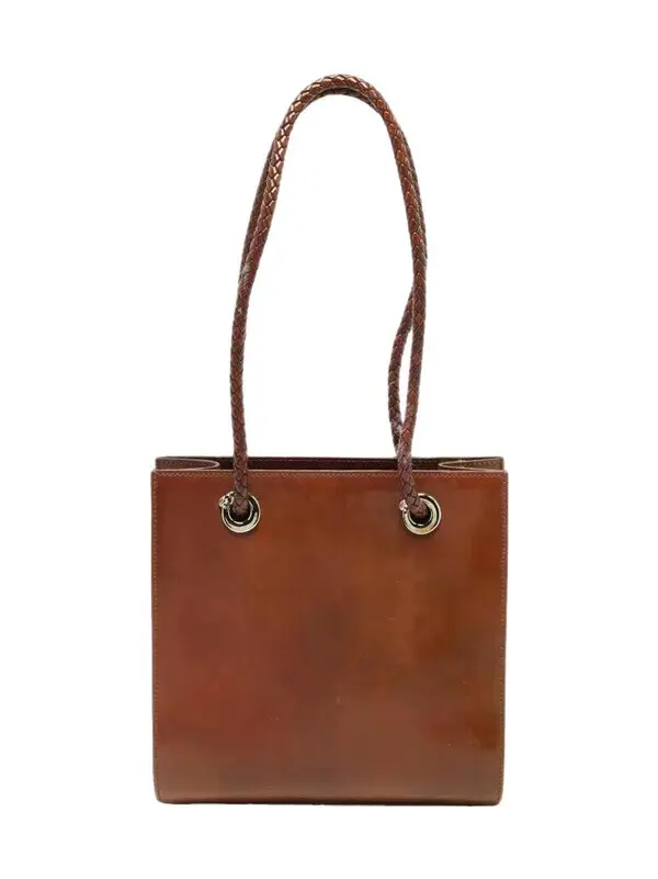 Cartier Panthère Braided Handle Tote Bag - Brown