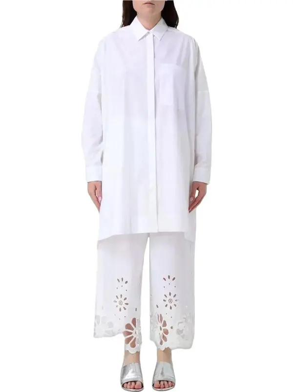 MEIMEIJ Poplin Cotton Shirt - Silver