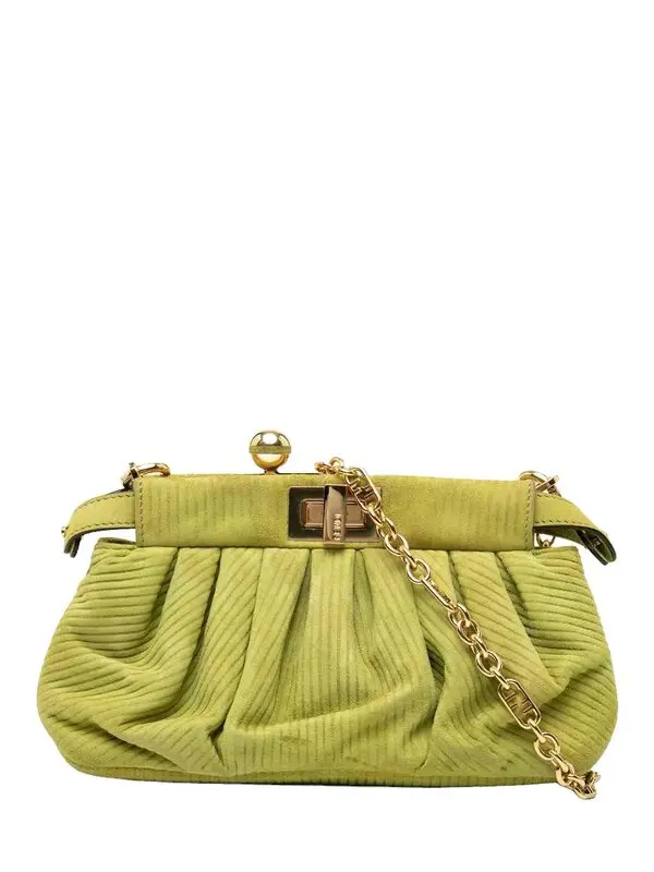 Fendi Small Peekaboo Click Clutch On Chain Shoulder Bag - Green