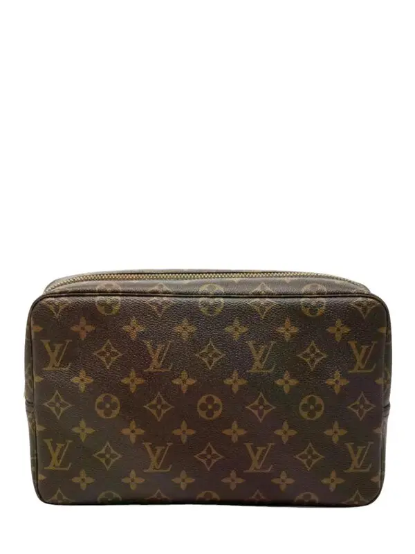 LOUIS VUITTON Monogram Canvas Trousse Toilette 28 Clutch Bag - Brown