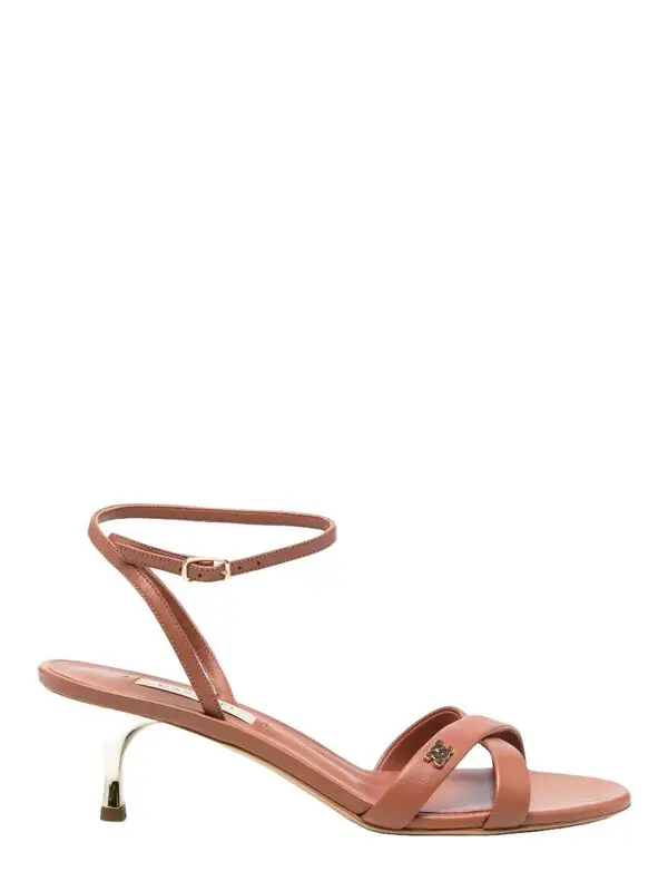 Casadei Logo-appliqué Sandals - Brown