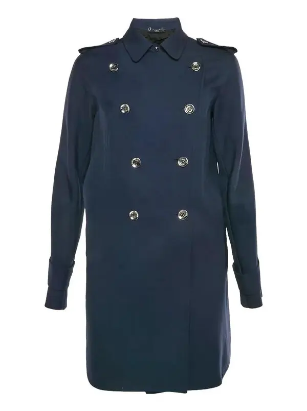 Gucci Double-breasted Navy Coat - Blue