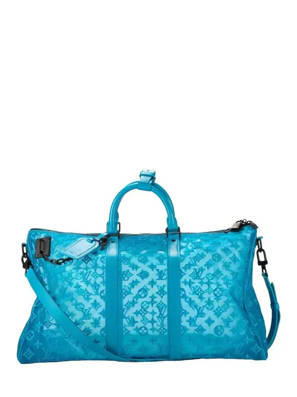 LOUIS VUITTON Keepall Bandoulière Travel Bag - Blue