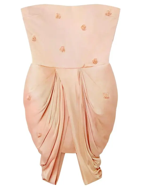 Stella McCartney Strapless Beaded Bustier Dress - Pink