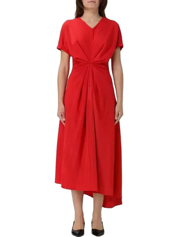 MEIMEIJ Twist-detail Asymmetrical Dress - Red