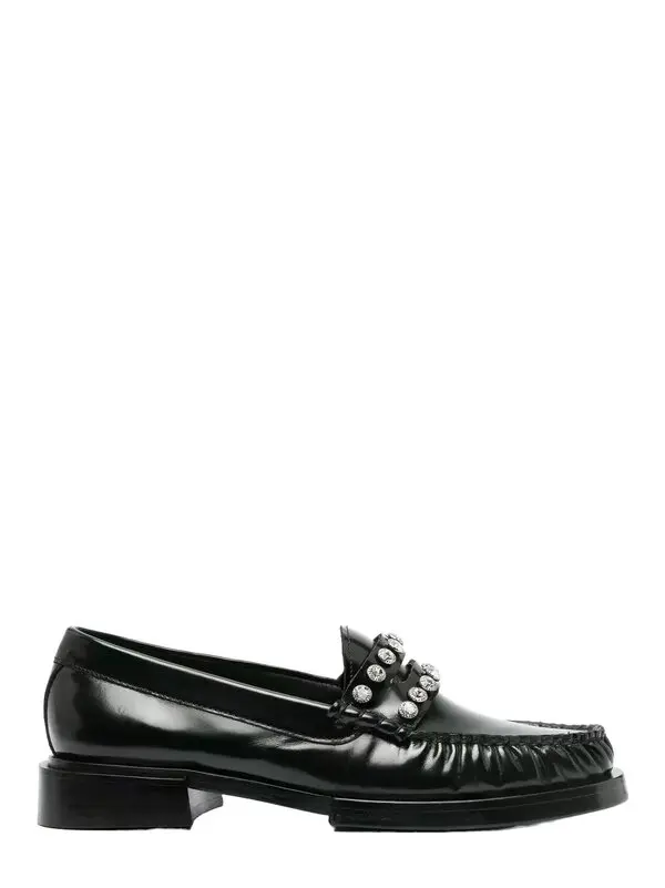 Sandro Max Crystal-embellished Loafers - Black