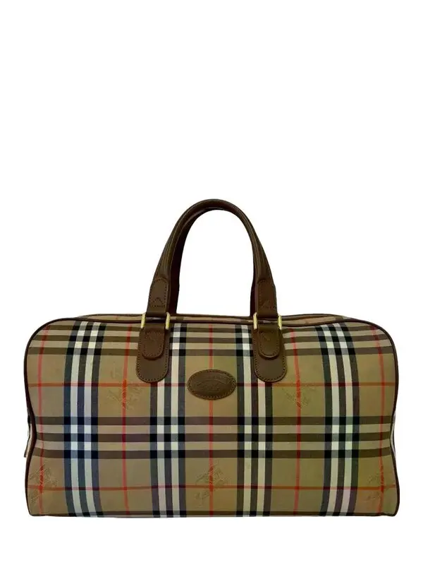 Burberry Haymarket Check Canvas Travel Bag - Neutrals