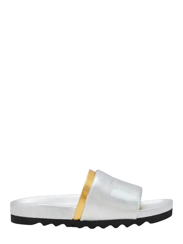 Stella McCartney X Sorayama Faux Leather Slides - Silver