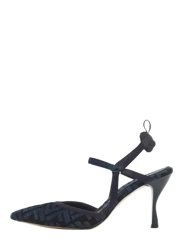 Fendi Colibri Ff Motif Slingback Pumps - Blue