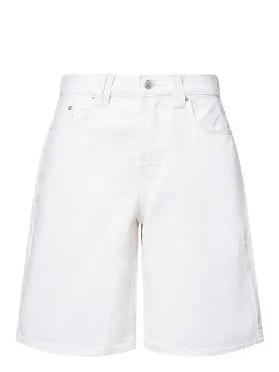 Free People Montana Long-line Denim Shorts - Snowfall