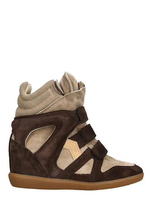 Isabel Marant Étoile Bekett Suede High-top Wedge Trainers - Brown/oth