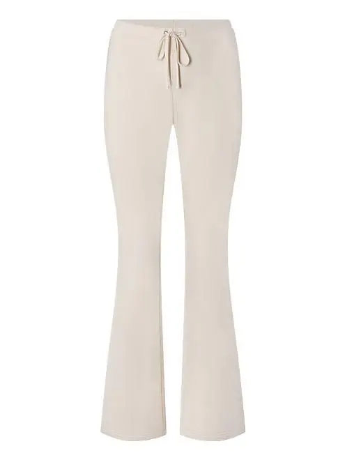 SKIMS Drapey French Terry Cotton-jersey Trousers - Buff