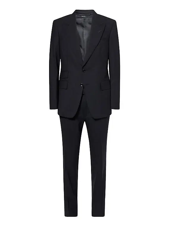 TOM FORD Shelton Single-breasted Wool-blend Suit - Black