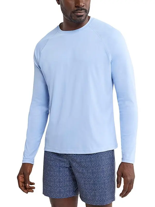 FAIR HARBOR Anchor Rashguard Long Sleeve - Light Blue