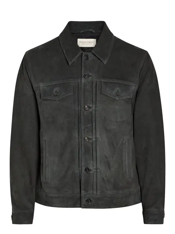 Officine Générale Liam Suede Jacket - Grey