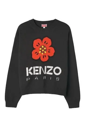 Kenzo Boke Flower Crew Neck Sweater - Black