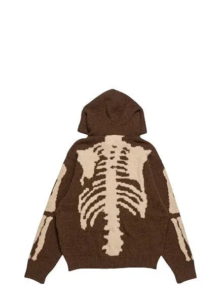 Kapital 5g Wool Bone Hooded Sweater - Brown