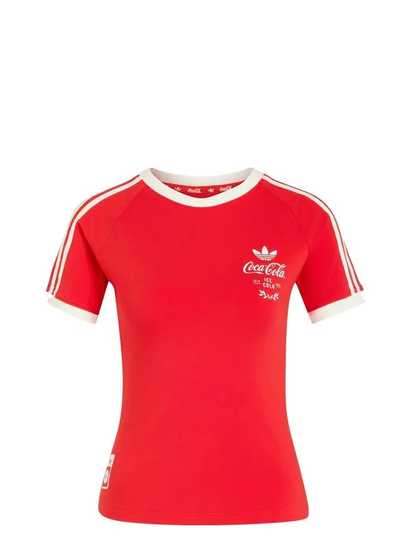 Adidas X Coca-cola 3-stripes T-shirt - Vivid Red