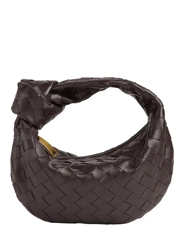 Bottega Veneta Mini Intrecciato Leather Handbag - Black