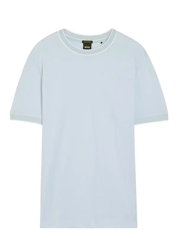 BOSS Thompson Waffle Cotton T-shirt - Blue