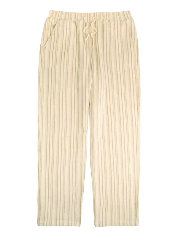 LES DEUX Houston Stripe Cotton-blend Trousers - Ecru