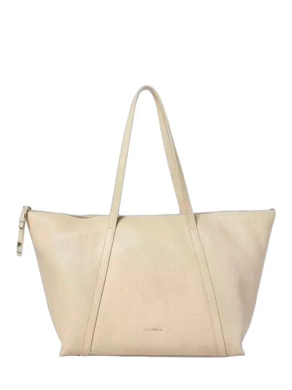COCCINELLE Nory Grained Leather Shoulder Bag - Neutrals