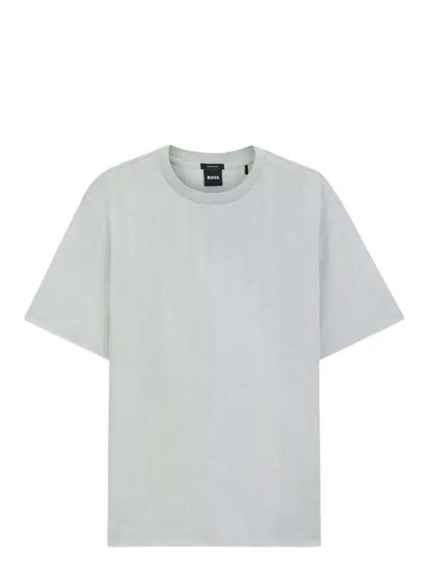BOSS Regular-fit Textured T-shirt - Grey
