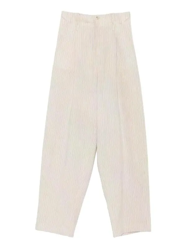 N°21 Striped Pleated Trousers - Neutrals