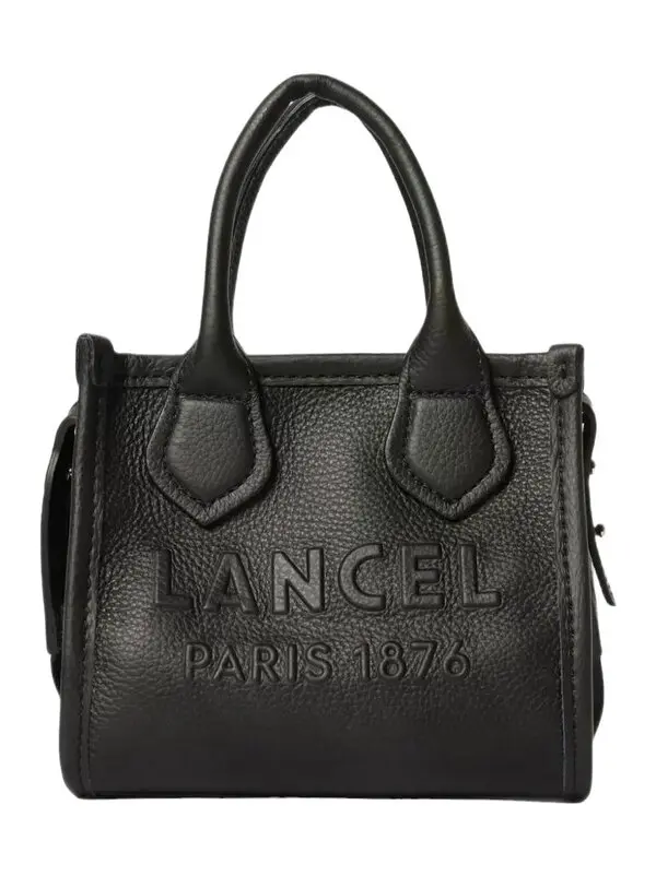 LANCEL Grained Leather Shoulder Bag - Black