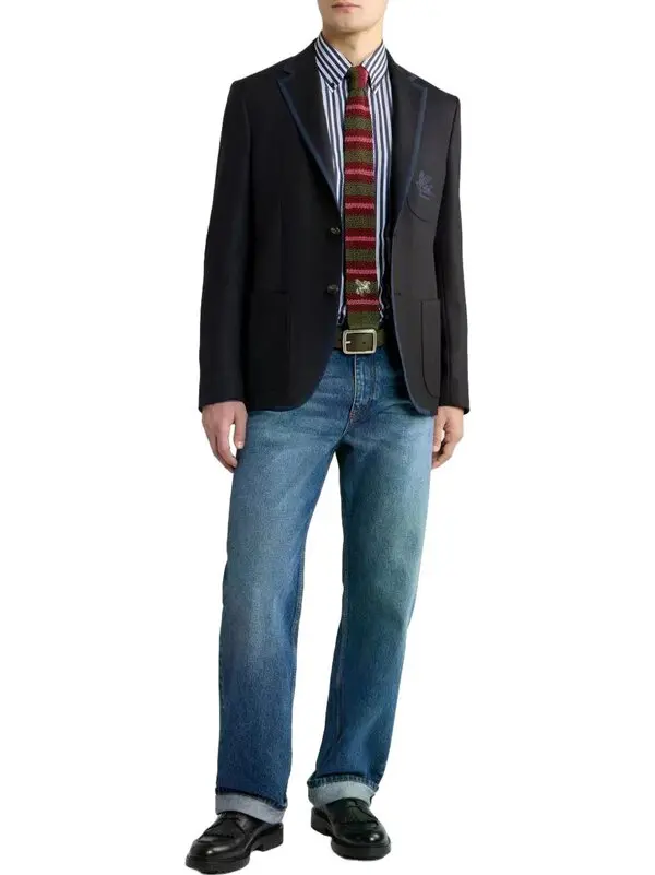 Etro Striped Button-down Cotton Shirt - Blue