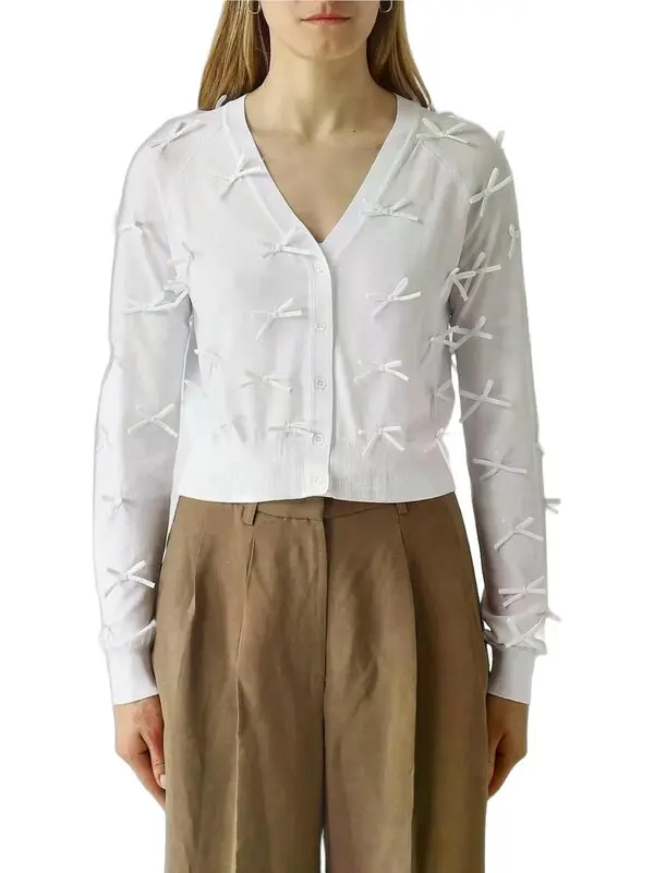 MEIMEIJ Bow-embellished Cardigan - White